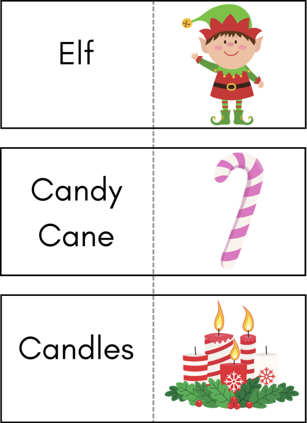Christmas and Winter Themed Vocabulary Flash Cards | ESL, ELL, EFL, ELA ...