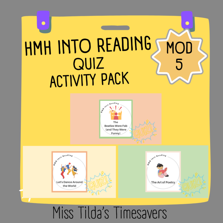 Grade 4 HMH into Reading Quiz: Module 5 - Made By Teachers