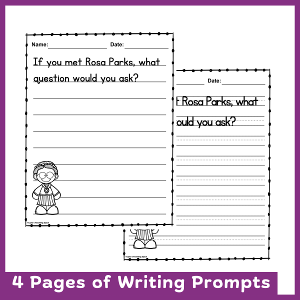 Rosa Parks Reading Comprehension Passages and Activities Worksheet (No ...