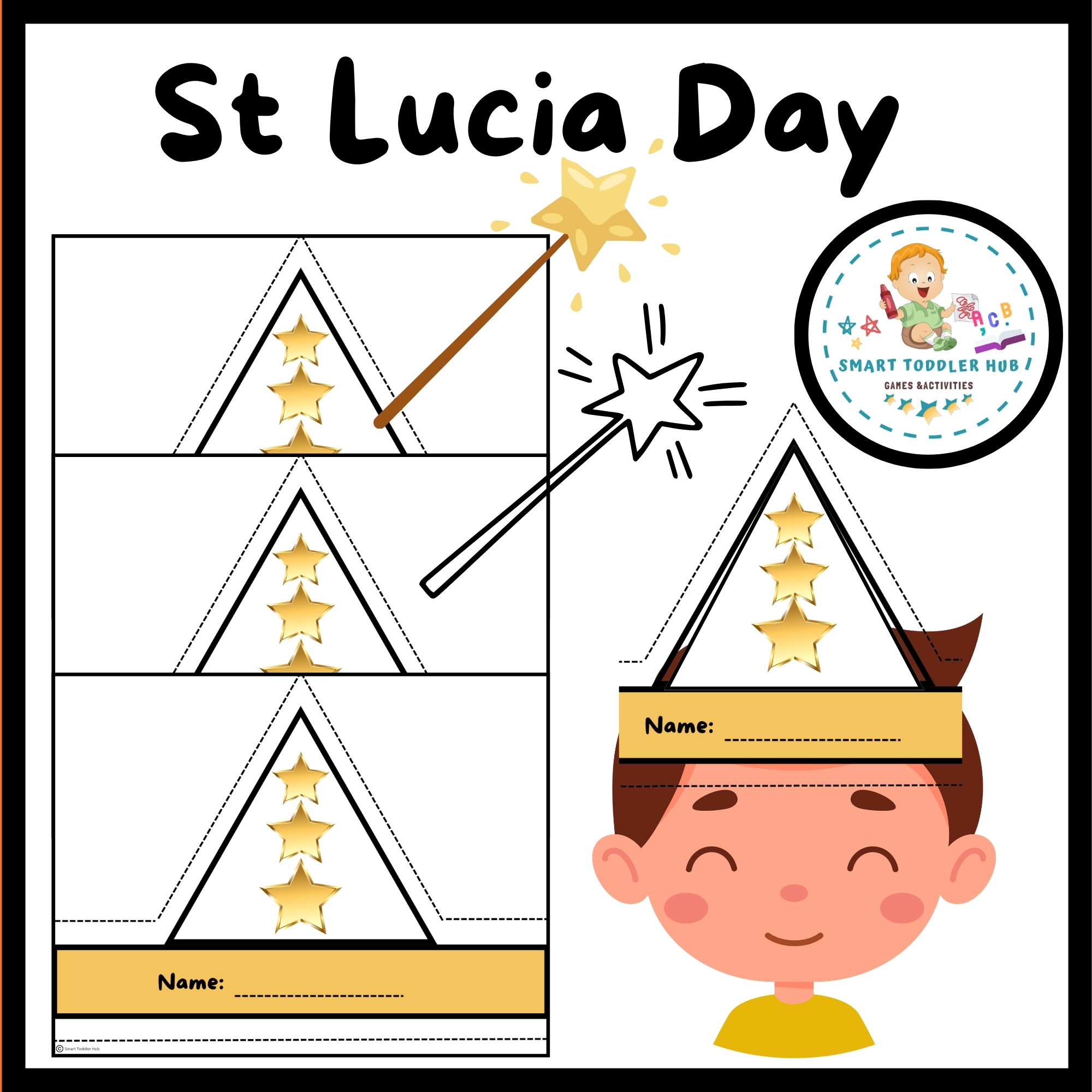 St Lucia Day Hats Crown Craft Activities Christmas & Holidays Around ...