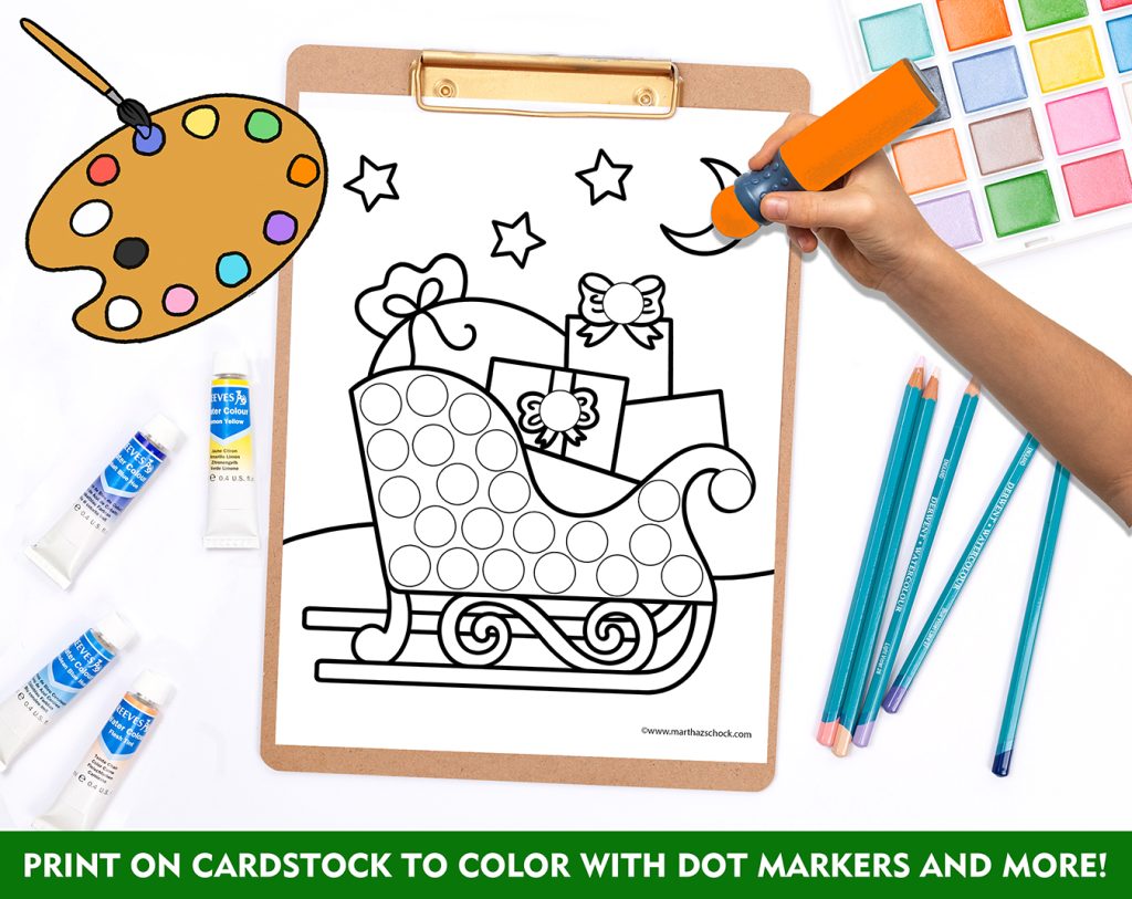Christmas Dot Marker Printable, Christmas Do a Dot Activity, Holiday ...
