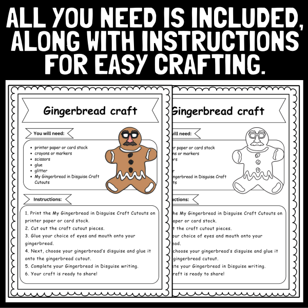 Gingerbread Man Craft | Gingerbread Activities | Gingerbread Writing ...