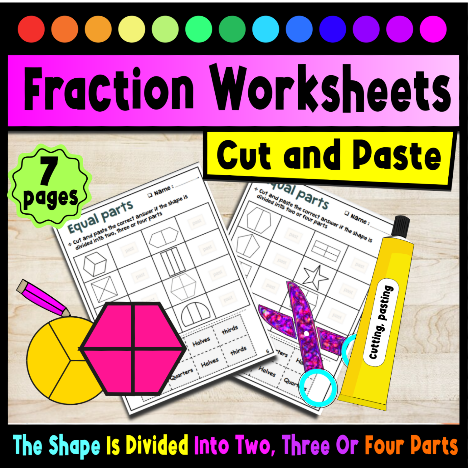 Shape Tracing and Name Recognition Worksheets-Preschool Colors and ...