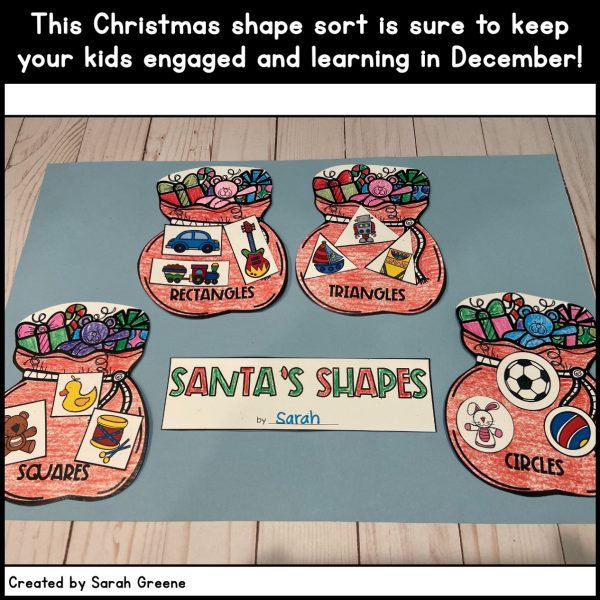 Christmas Shape Sort Craft | Made By Teachers