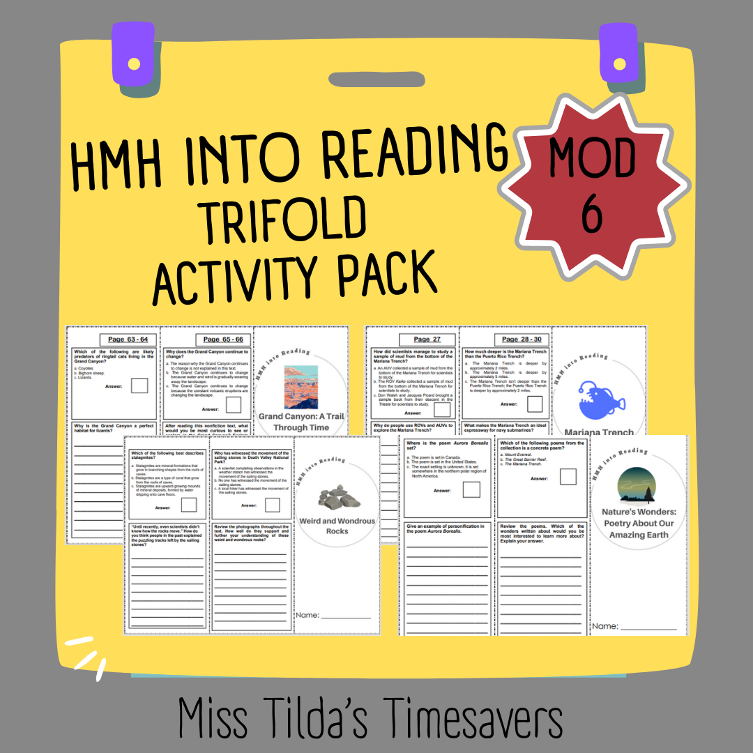 4th Grade HMH into Reading Activity Pack - Module | Made By Teachers