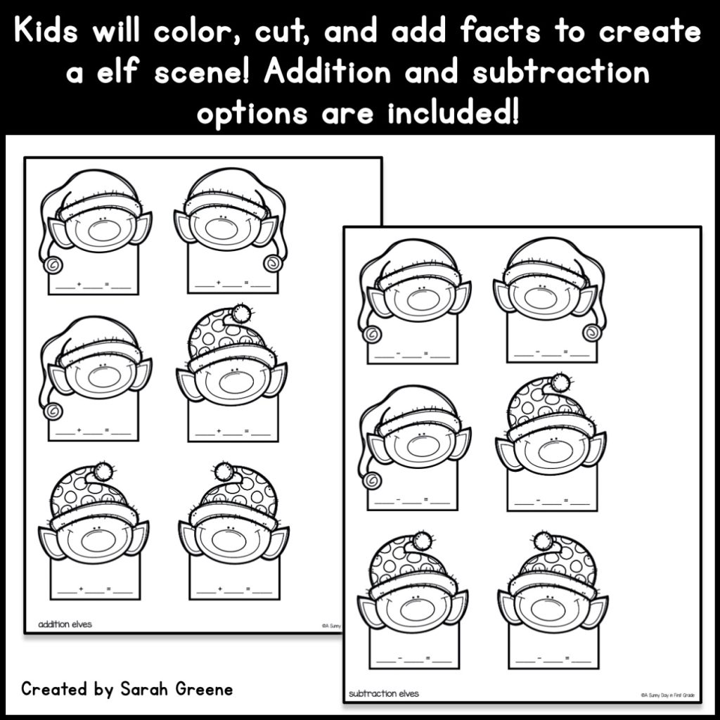 Christmas Addition or Subtraction Craft | Made By Teachers