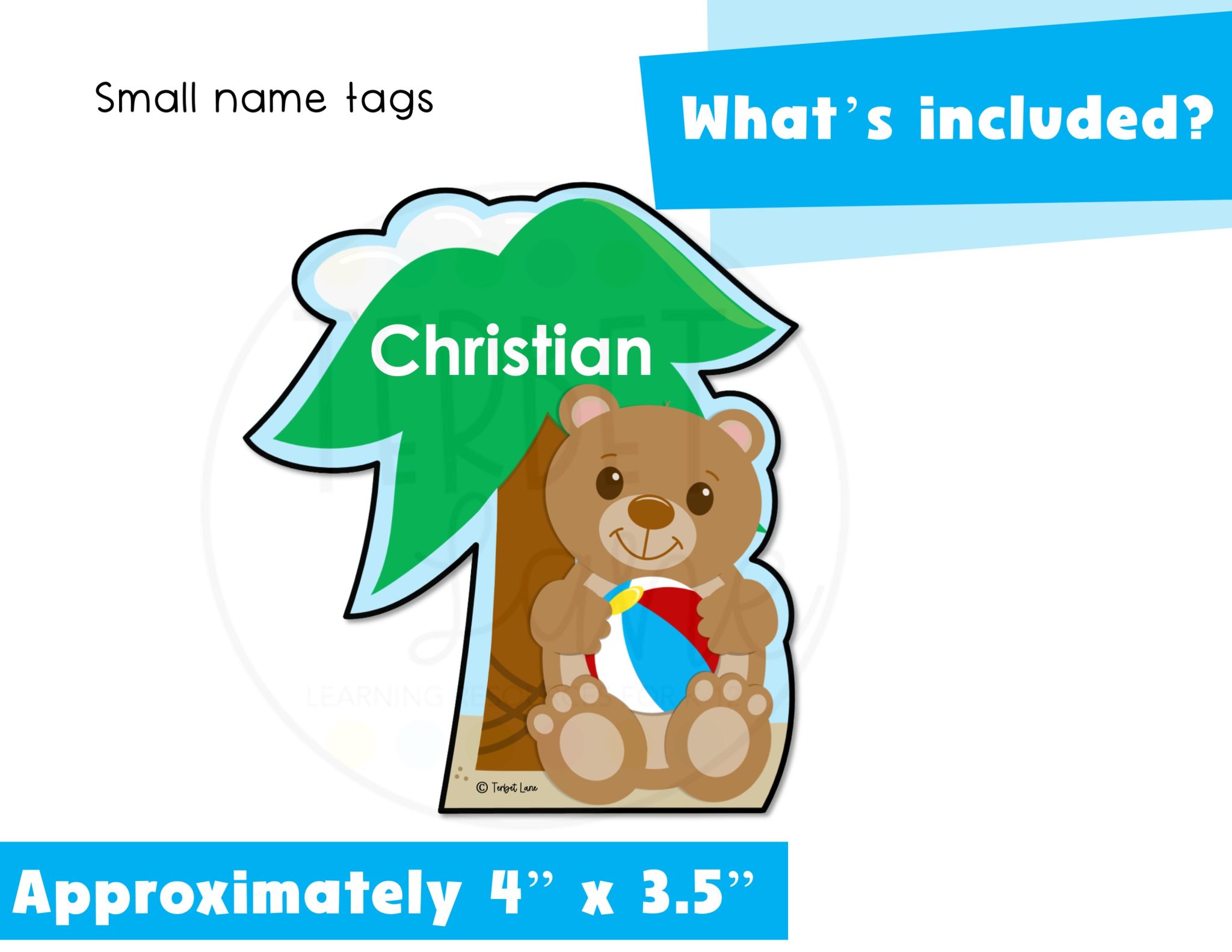 Editable Summer Bear Cubby Tags | Summer Cubby Name Tags - Made By Teachers