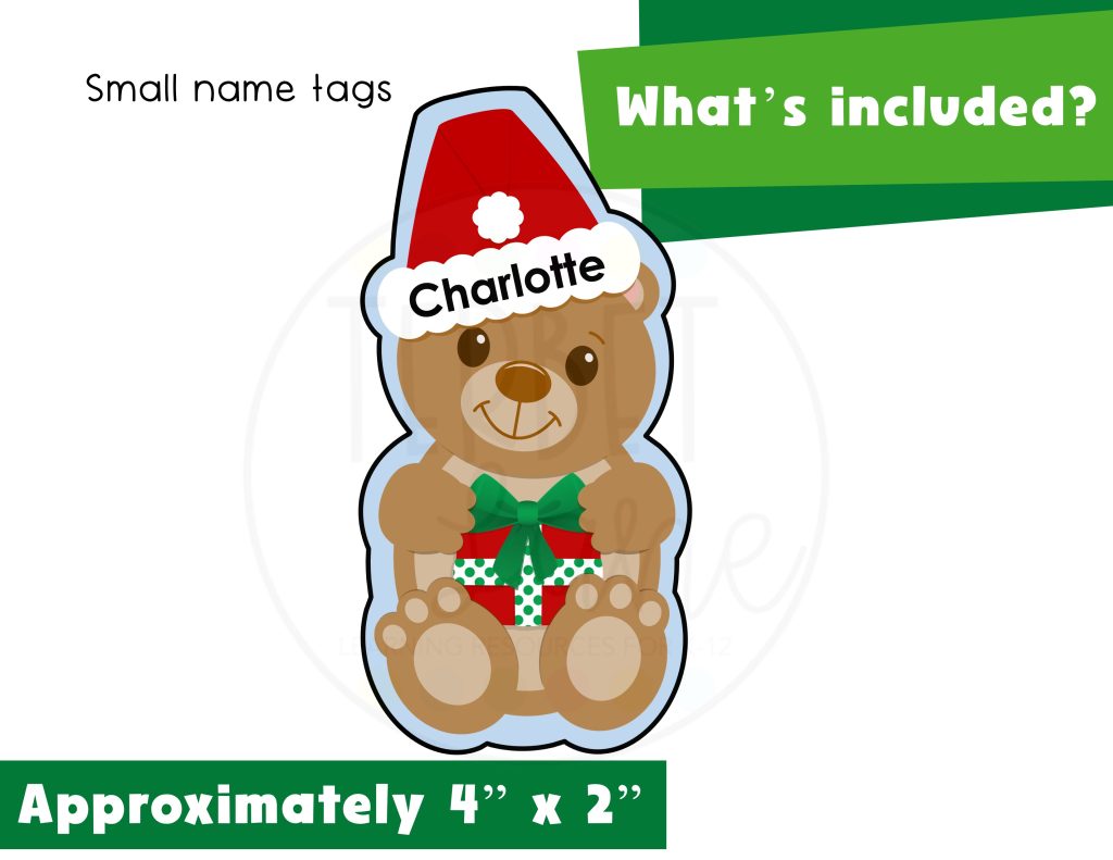 Editable Christmas Bear Cubby Tags | Winter Cubby Name Tags - Made By ...