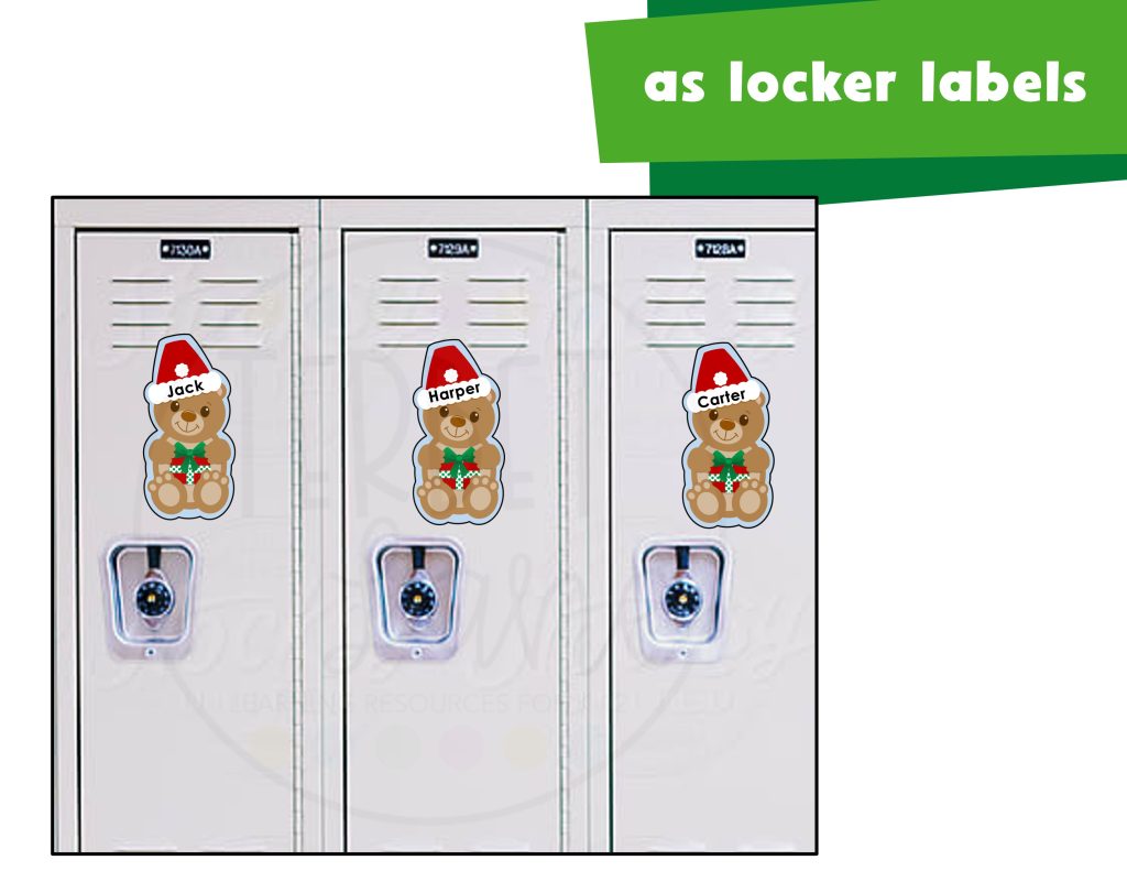 Editable Christmas Bear Cubby Tags | Winter Cubby Name Tags - Made By ...