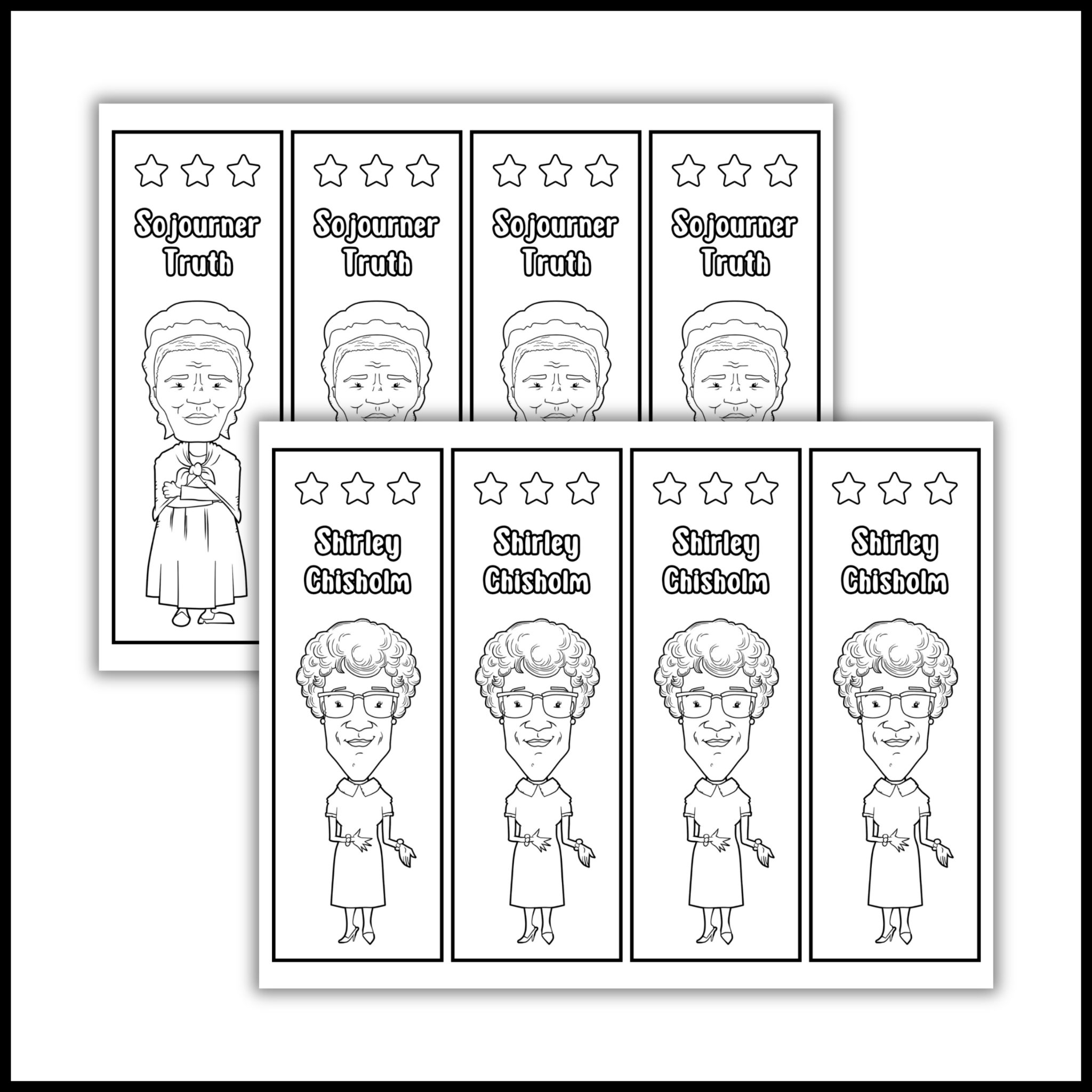 African-American Leaders Coloring Bookmarks | Black History Month ...