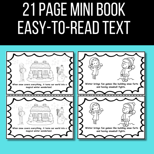Winter Emergent Reader Mini Book|December To February Early Readers ...