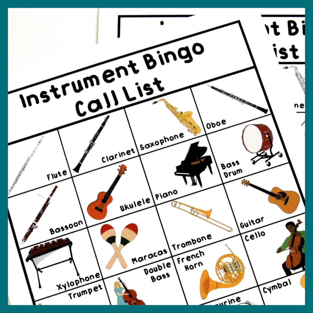 Music Bingo Card BUNDLE | Games for Rhythm, Instruments, Symbols, and ...