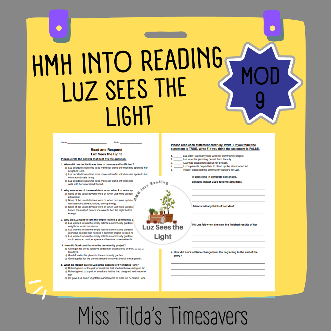 Rosa - Read and Respond Grade 5 Wonders | Made By Teachers