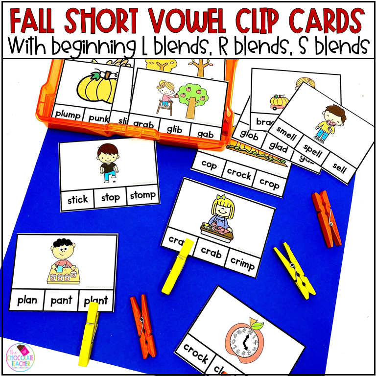 Fall Phonics Worksheets with Short Vowels Secret Code and Color by Code ...
