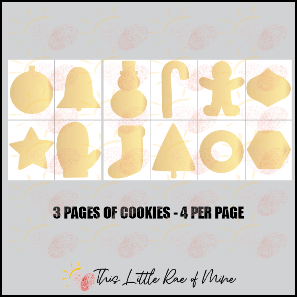 Christmas Cookies - Play doh dough mats - fine motor skills - Holiday ...