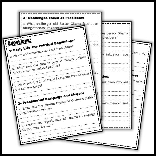 Barack Obama Reading Comprehension Passage | Black History Month - Made ...
