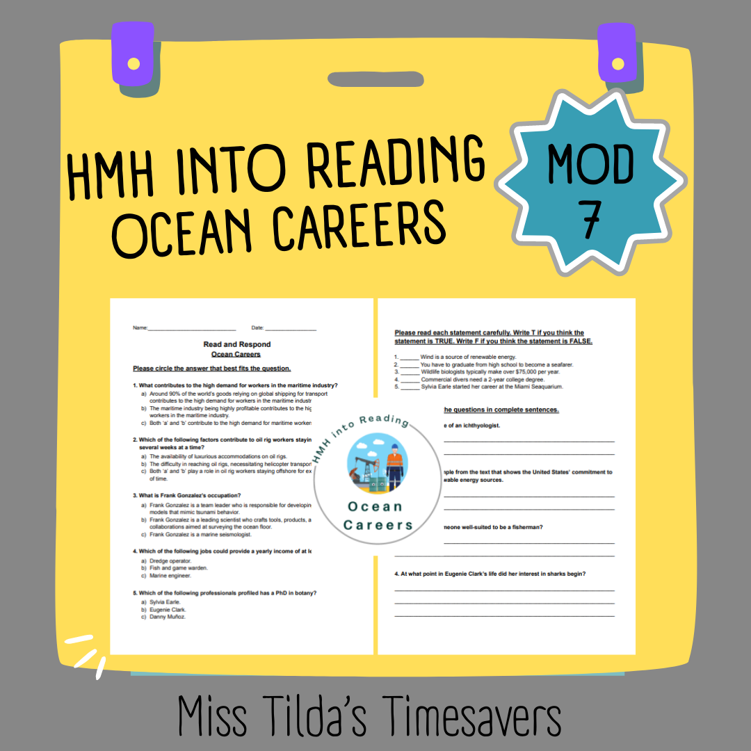 Read and Respond Activity Pack - Grade 5 HMH Into - Made By Teachers
