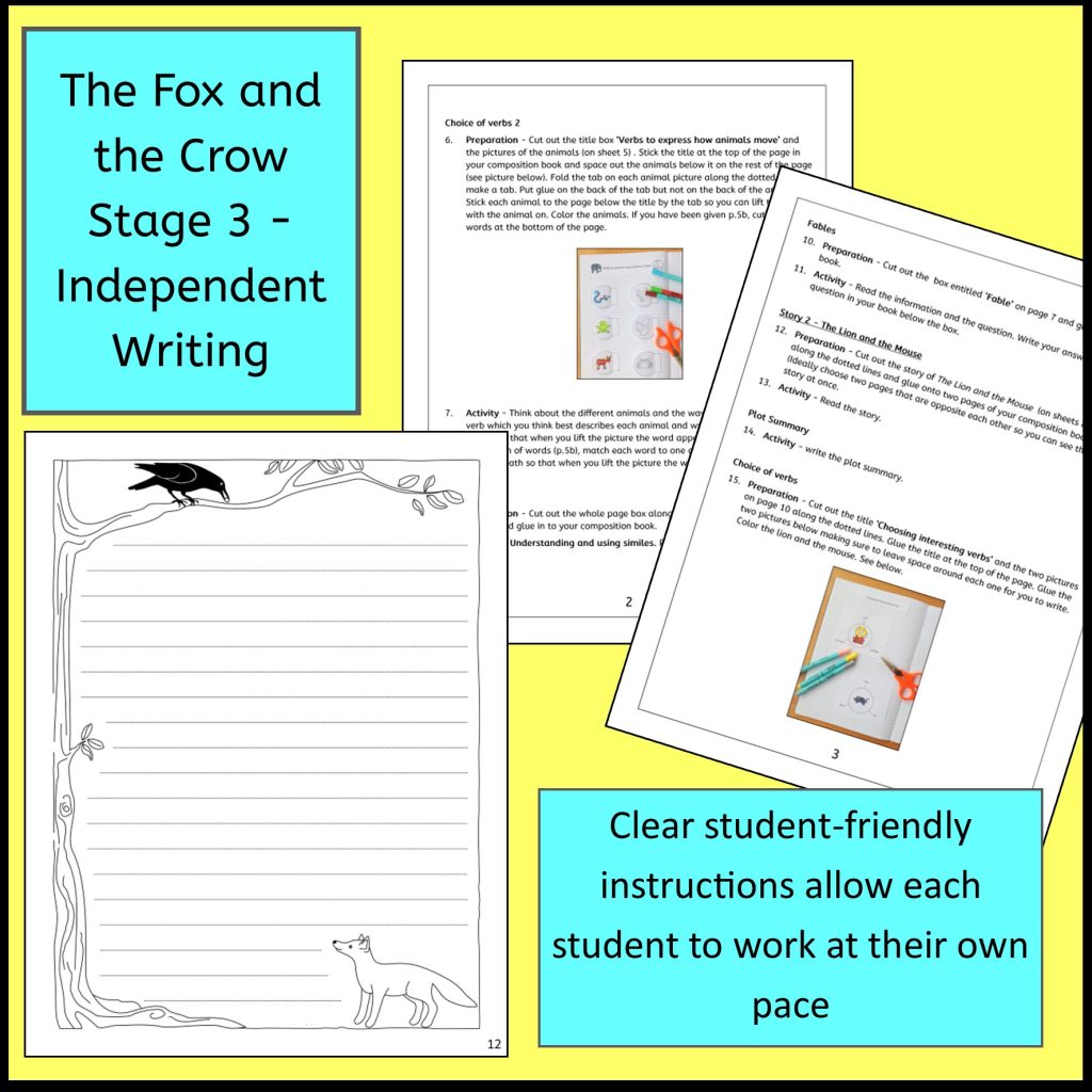 Creative Writing Interactive Notebook - Aesop's Fables - Made By Teachers