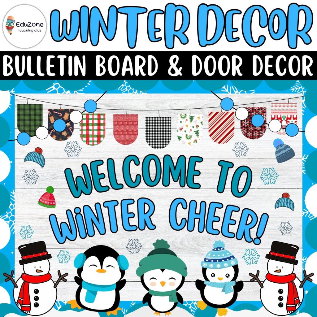 Welcome To Winter Cheer! Bulletin Board & Door Decor Kit: Ideas For ...