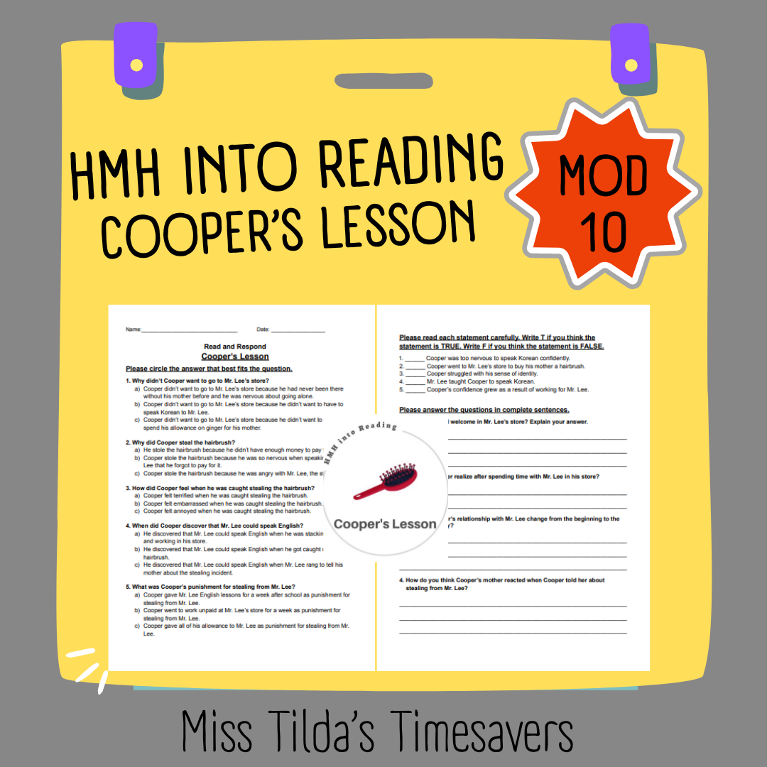 Read and Respond Activity Pack - myView Literacy 3 Unit 2 | Made By ...
