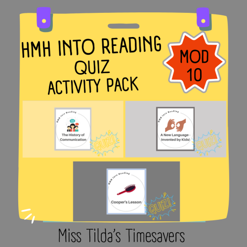 Grade 4 HMH into Reading Quiz: Module 10 - Made By Teachers