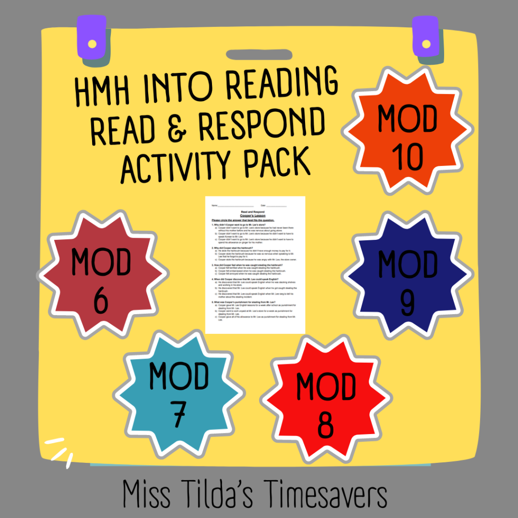 Grade 4 HMH Into Reading (Modules 6 - 10) - Read a | Made By Teachers