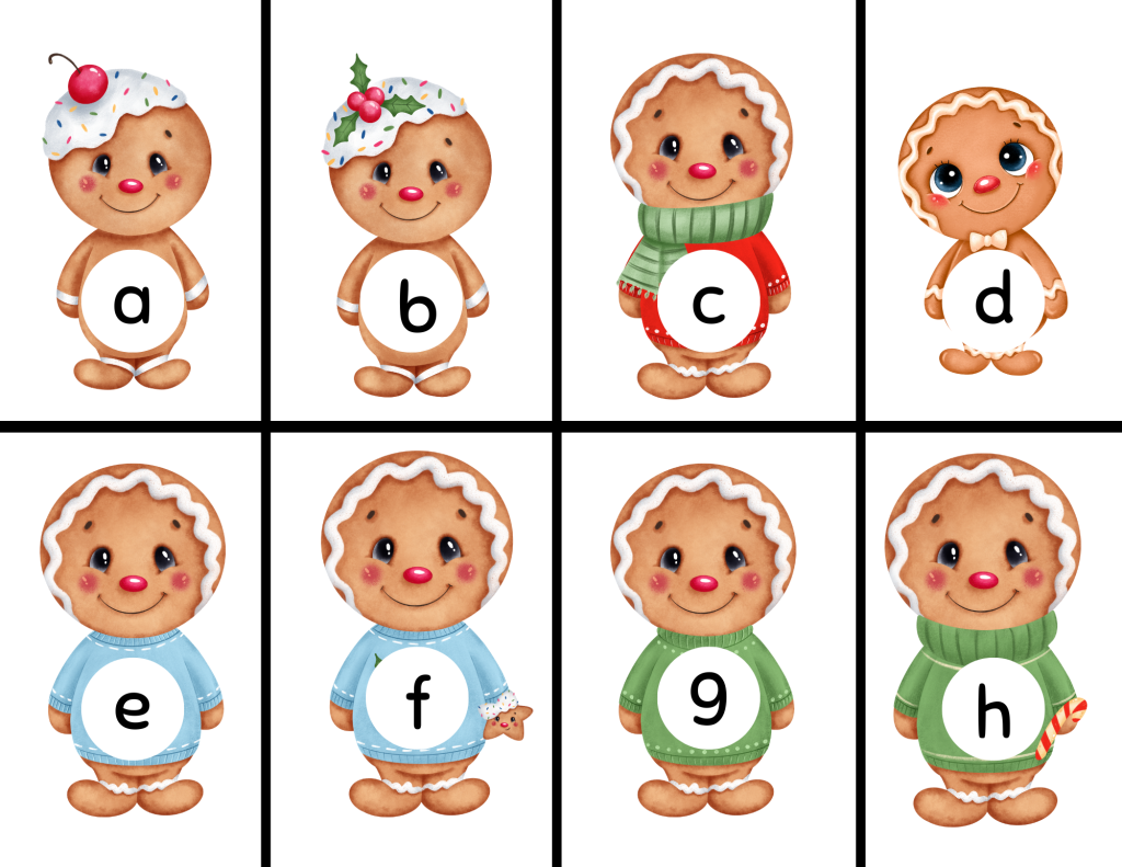 Gingerbread Kid Letter Match | Made By Teachers