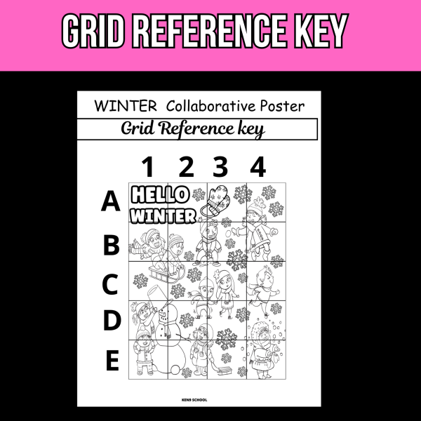Winter Collaborative Posters Art Coloring Pages|Fun Winter Activity ...