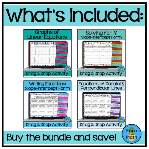 Linear Equations Digital Activity Drag & Drop Mini-Bundle - Made By ...