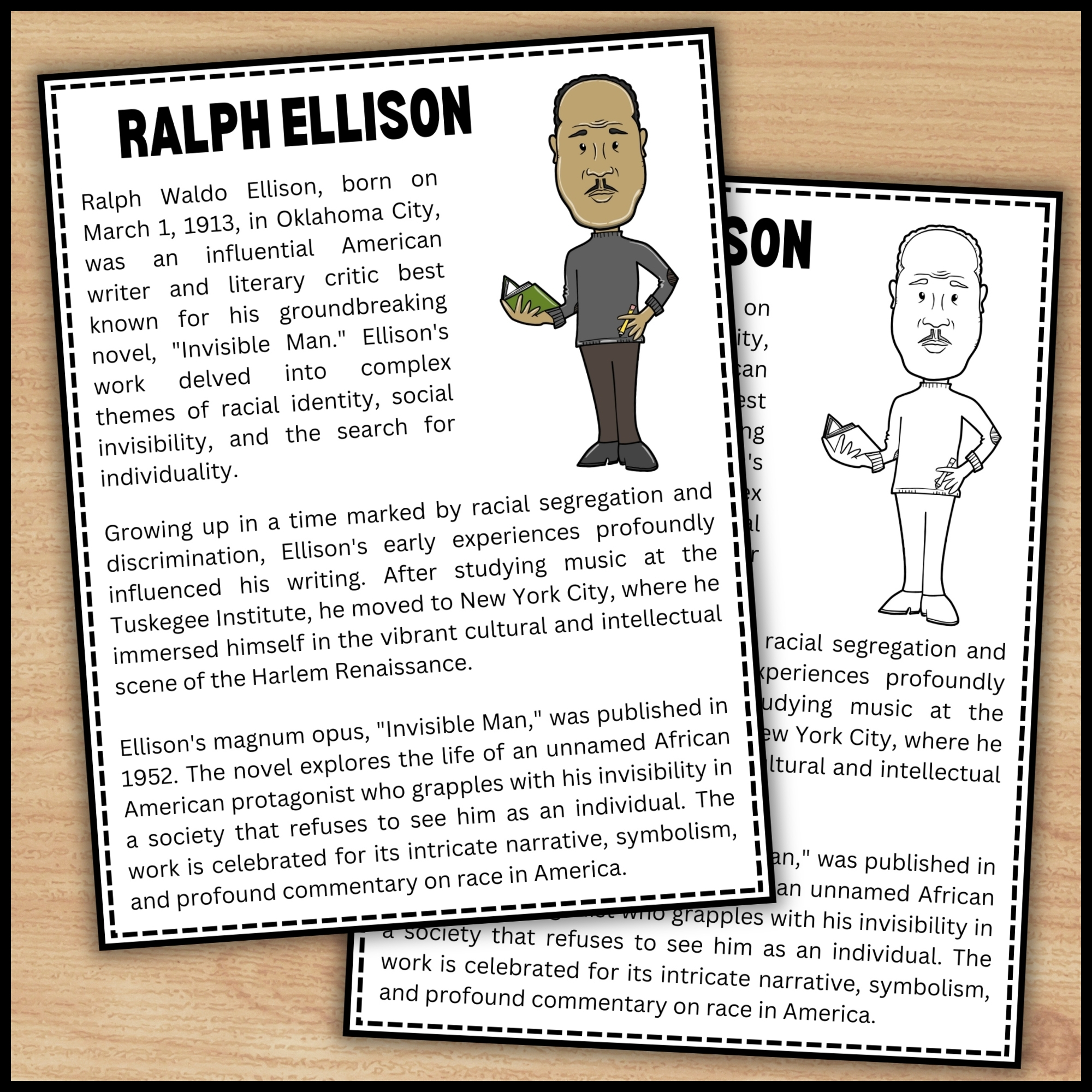 Ralph Ellison Reading Comprehension Passage | Black History Month ...