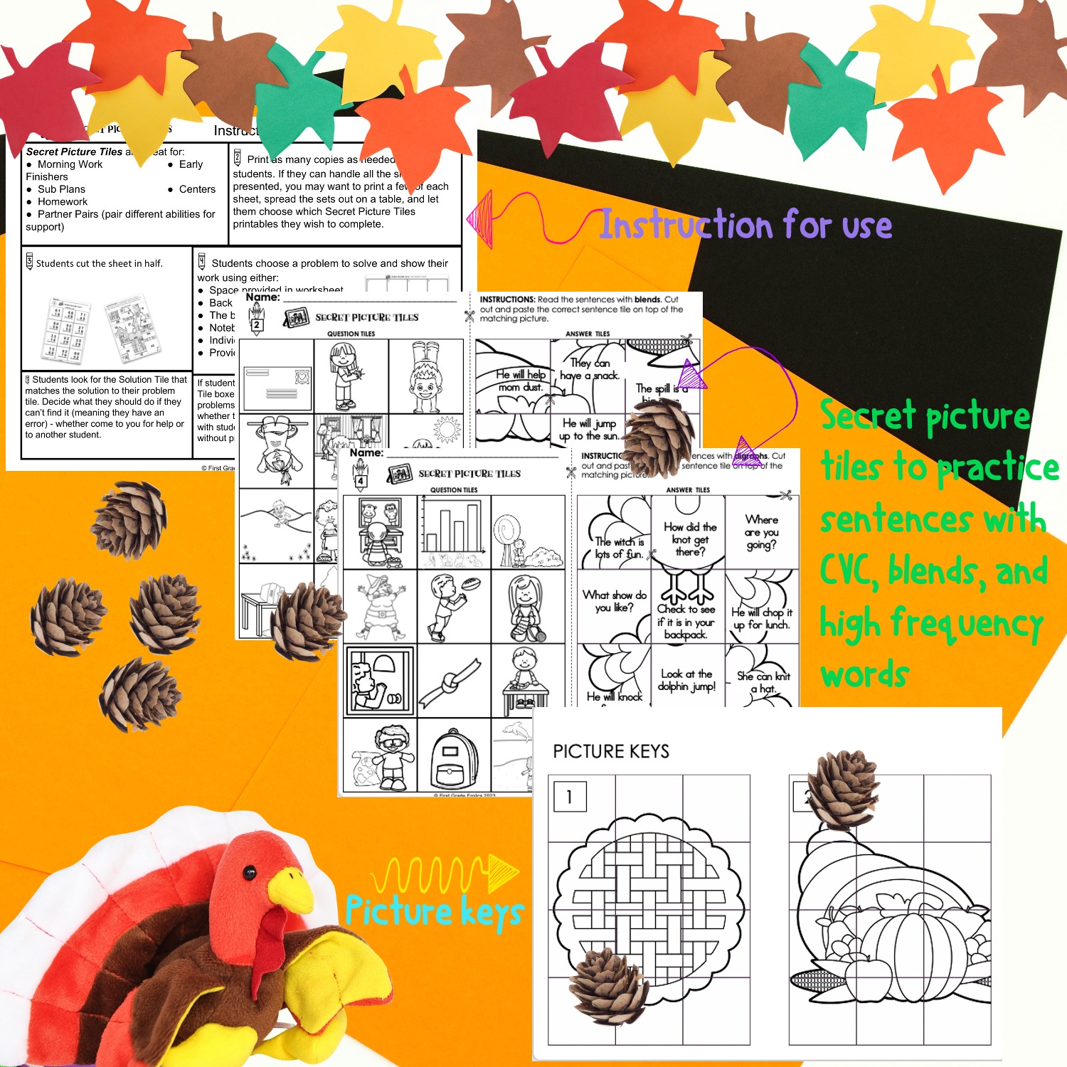 Decodable Sentences Phonics Skills and High Frequency Words Secret ...