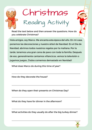 Christmas Spanish Worksheet Activity Pack for Young Learners - Made By ...