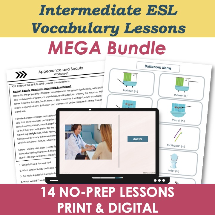 B1 Intermediate Vocabulary Lesson Plans, Activities, Worksheets MEGA ...
