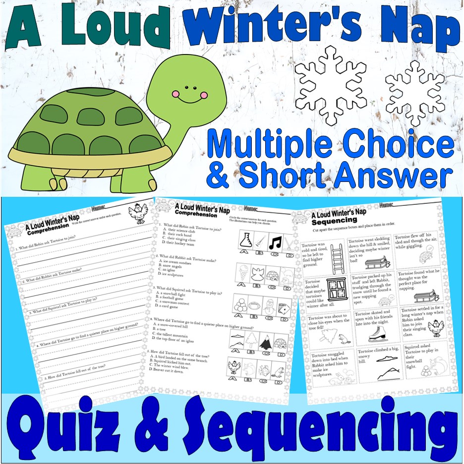A Loud Winter's Nap Reading Quiz Test Story Sequencing | Made By Teachers