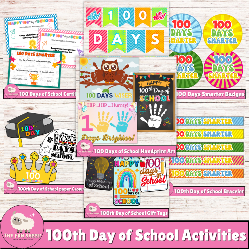 100th Day of School Activities Bundle | Certificates, Hats, Décor ...