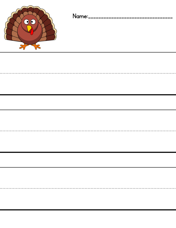 *Differentiated Writing Center* Leveled Lined Paper | November Version ...