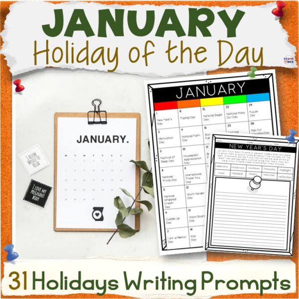 January Bell Ringers - Holiday of the Day Writing Prompts Daily Warmups ...