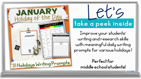 January Bell Ringers - Holiday of the Day Writing Prompts Daily Warmups ...