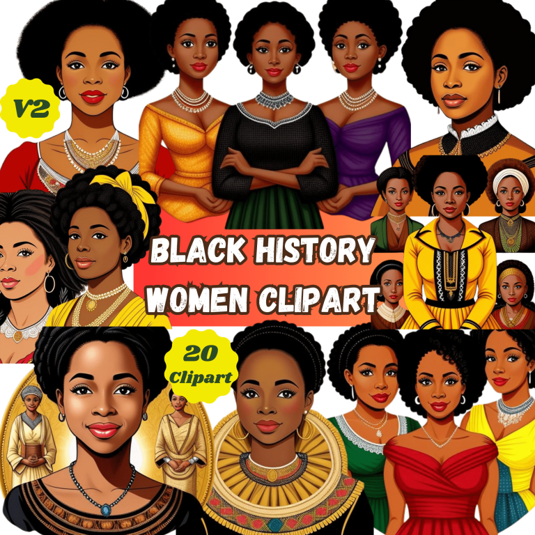 Black History Women Clipart V2 - Made By Teachers