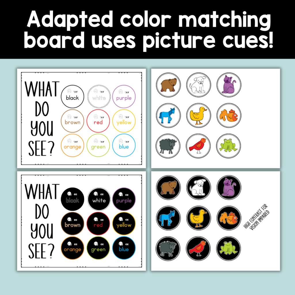 Adapted Brown Bear Book Companion Activities, Special Edu, Visually ...