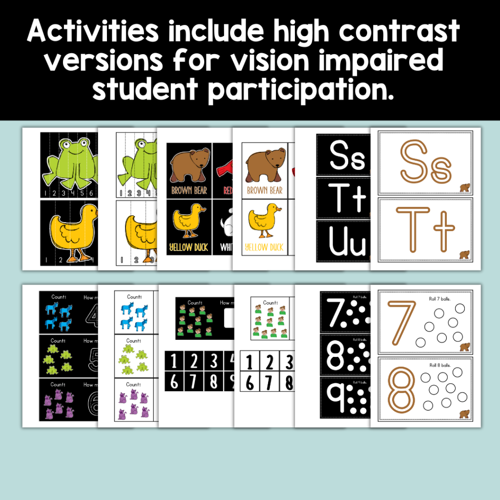 Adapted Brown Bear Book Companion Activities, Special Edu, Visually ...