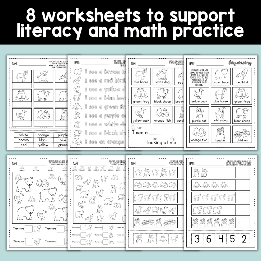 Adapted Brown Bear Book Companion Activities, Special Edu, Visually ...