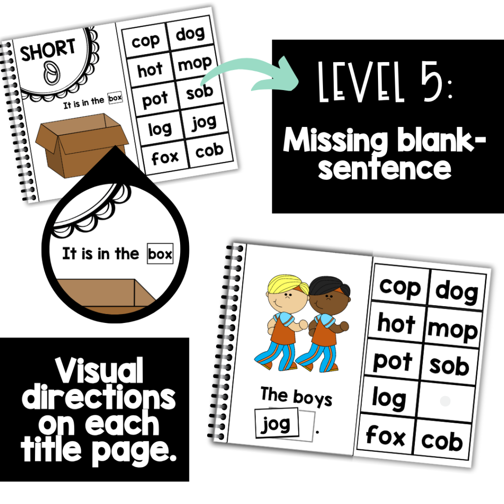 Short O Adapted Books, CVC Adapted Books, Special Education Skill ...