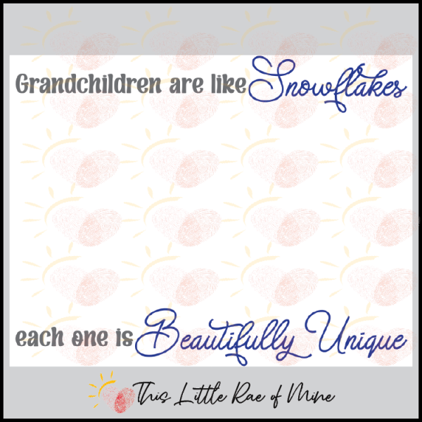 Grandchildren - snowflake - Merry Christmas - handprint Art - Keepsake ...