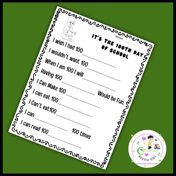 100th Day Activity Pack | 100th Day of School Writing Prompts - Made By ...