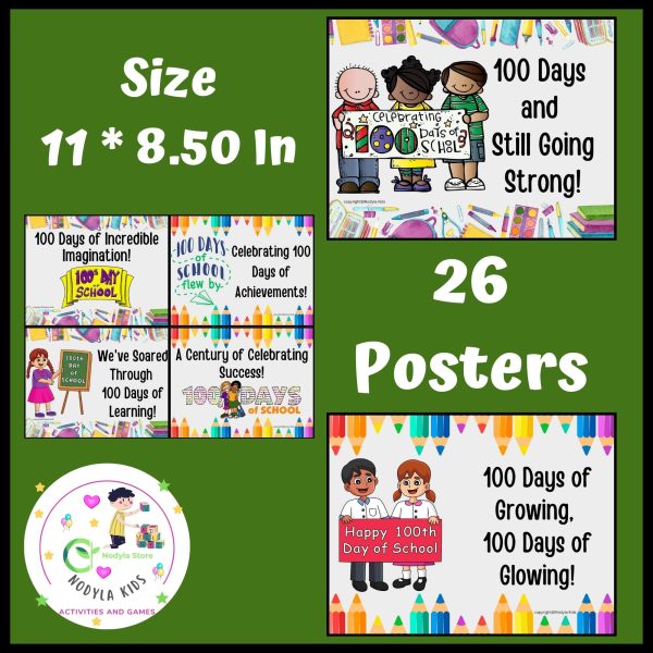 100th Day of School Bulletin Board Collaborative Poster Classroom Door ...