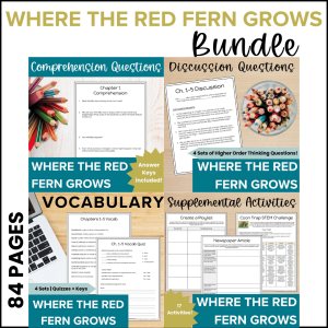 Where the Red Fern Grows Novel Study Activities - Made By Teachers