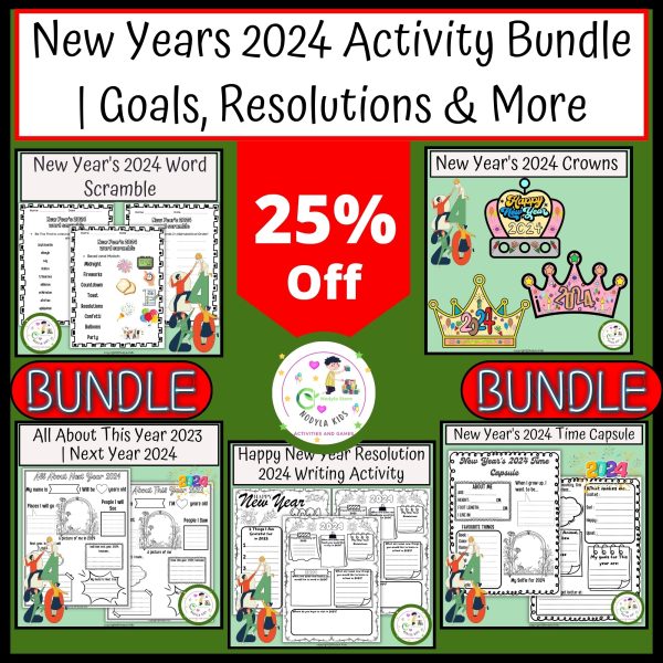 New Years 2024 Activity Bundle Goals, Resolutions & More | Made By Teachers