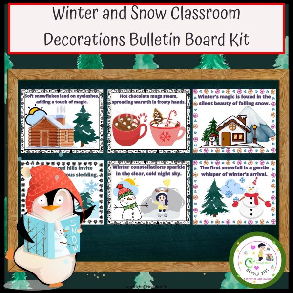 Winter and Snow Classroom Decorations Bulletin Board Kit | Made By Teachers