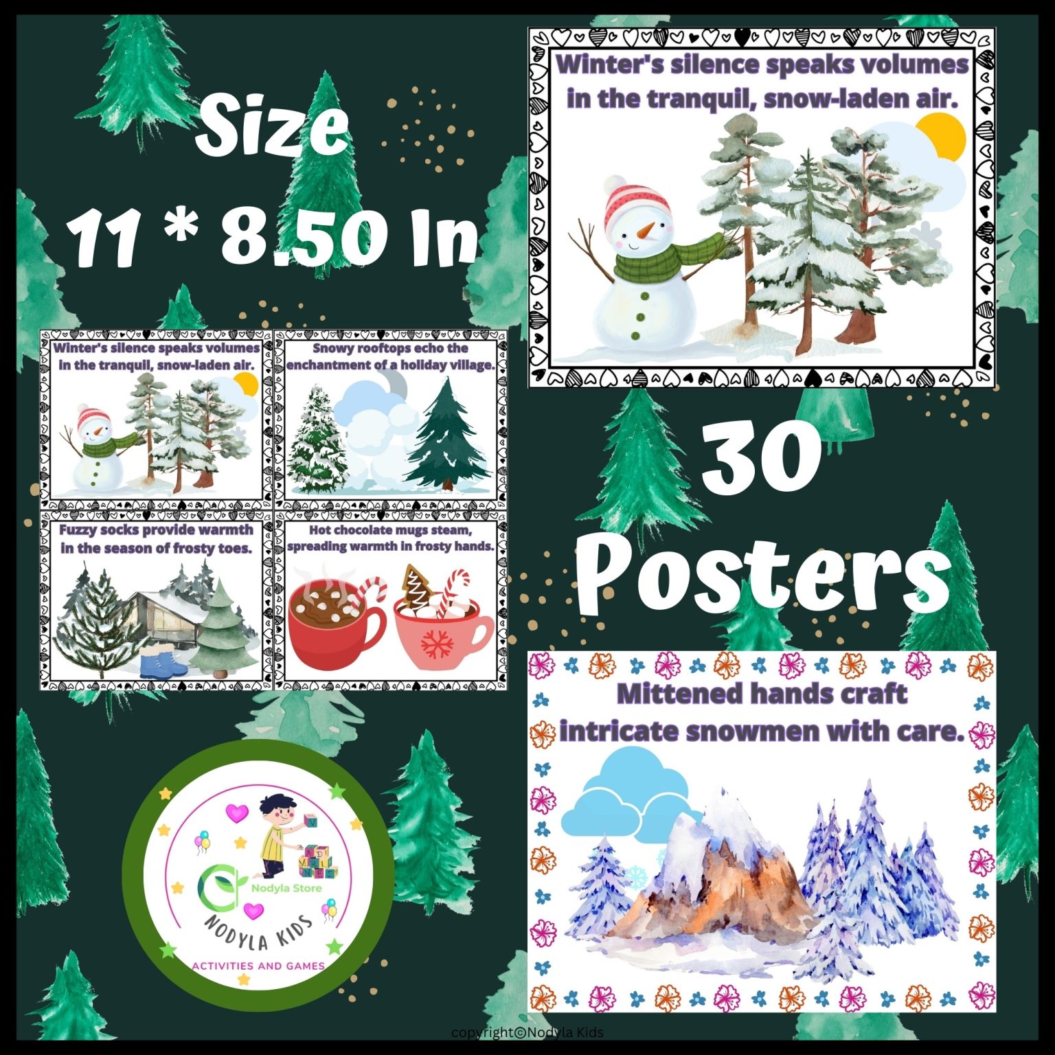 Winter and Snow Classroom Decorations Bulletin Board Kit | Made By Teachers